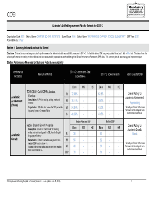 Fillable Online cedar2 cde state co School Code: 0654 School Name: THE ...