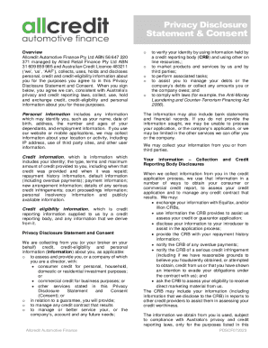 Fillable Online Privacy Disclosure Statement & Consent Form Fax Email ...