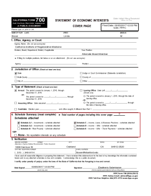 Fillable Online 2019-2023 Form CA FPPC 700Fill Online, Printable ...