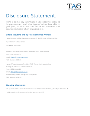 Fillable Online Self-disclosure statements (often referred to as a ...