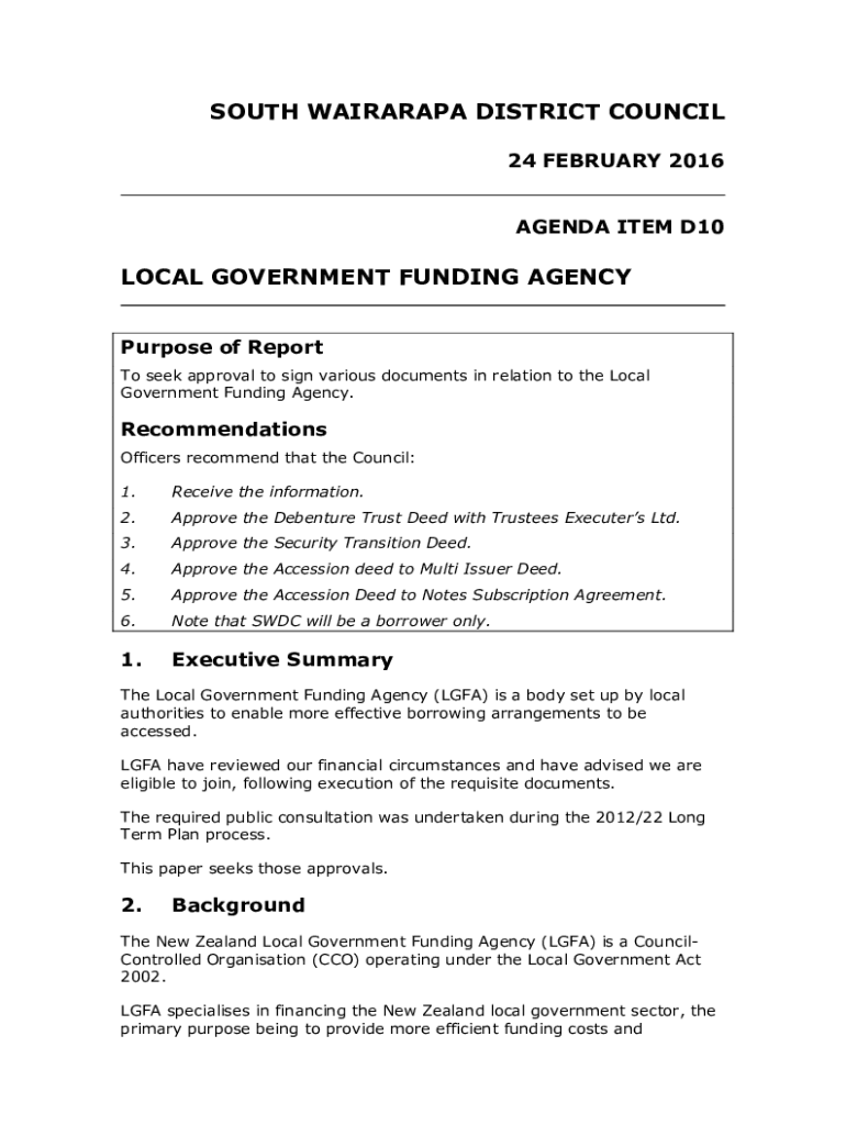 Fillable Online swdc govt Welcome to the South Wairarapa District ...