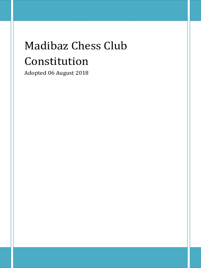 Fillable Online ASU Chess Club Constitution - App State Engage Fax ...