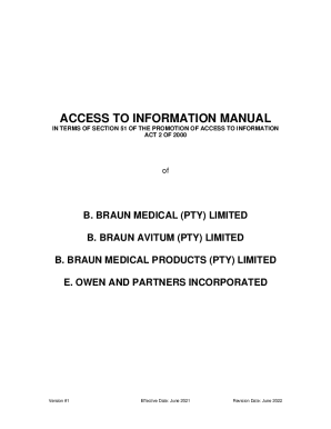Fillable Online access to information manual Fax Email Print - pdfFiller