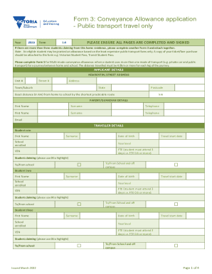 Fillable Online intranet bmg vic edu Conveyance Allowance Claim Form ...