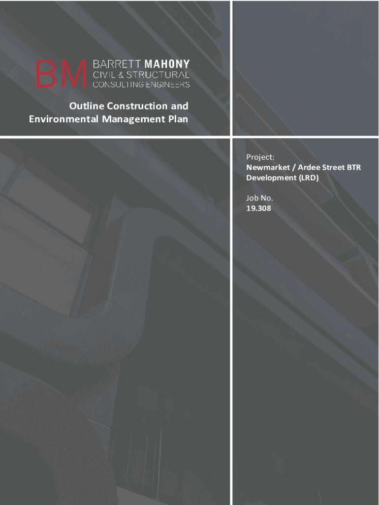 Fillable Online 308-RP(LRD)-03 (Outline Construction and Environmental ...