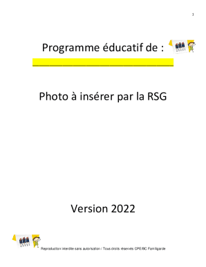 Remplissable En Ligne Programme ducatif de : Photo insrer par la RSG ...