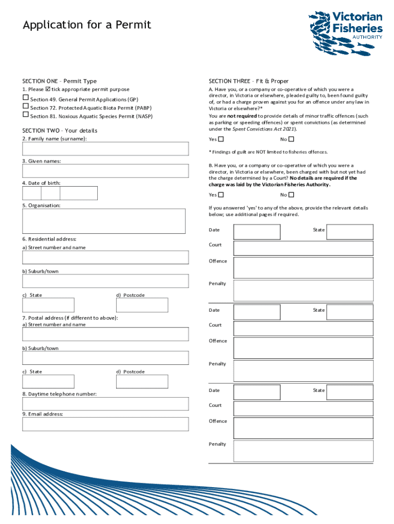 Fillable Online Permit-Application-Form-Word-version Fax Email Print - pdfFiller