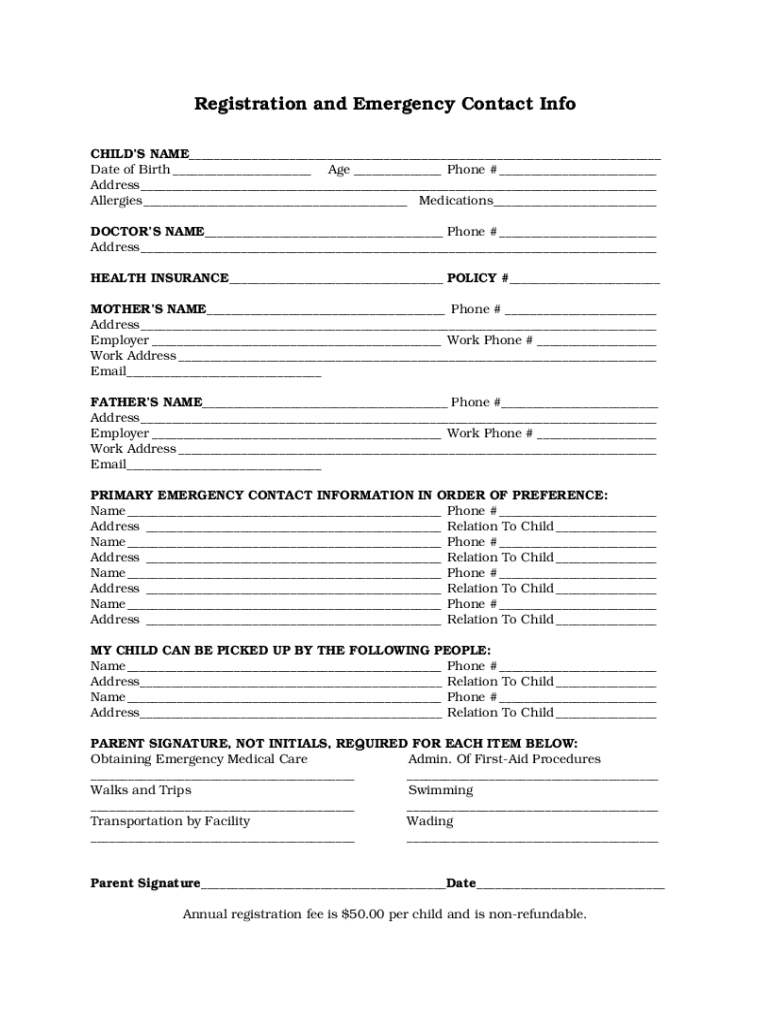 Fillable Online Y-ACES Child Information Sheet Fax Email Print - pdfFiller