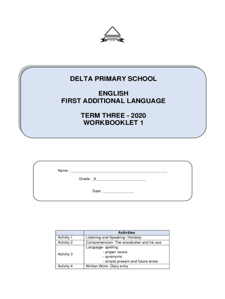 Fillable Online LANGUAGE LESSON PLAN ENGLISH FIRST ADDITIONAL Fax Email ...