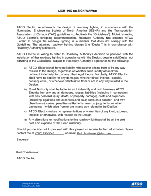 Fillable Online ATCO Electric Streetlight Proposal Letter 1 Fax Email ...