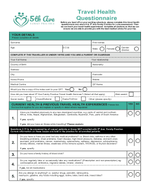 Fillable Online How to complete a travel insurance medical ...
