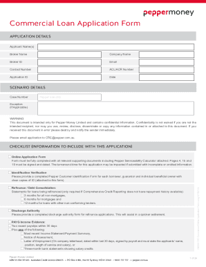 Fillable Online Commercial Loan Application Form Fax Email Print ...