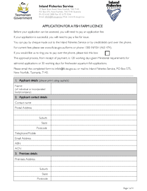 Fillable Online Fillable Online ifs tas gov Fish Dealer bapplicationb ...