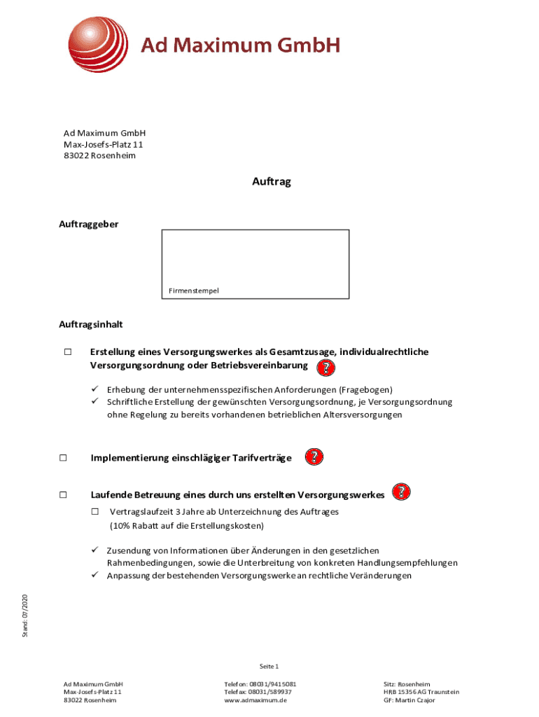 Ausfüllbar Online Max-Josefs-Platz 11 Fax Email Drucken - pdfFiller