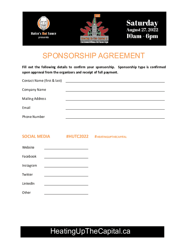 Fillable Online Hot Sauce Expo - Heating up the Capital - Ticket ...