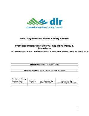 Fillable Online Protected Disclosures PolicyAnnual Report Fax Email ...