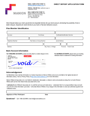 Fillable Online Direct Deposit Form - EN Fax Email Print - pdfFiller