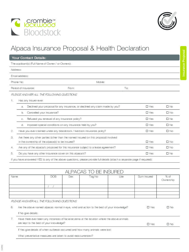 Fillable Online Alpaca Application and Forms Fax Email Print - pdfFiller