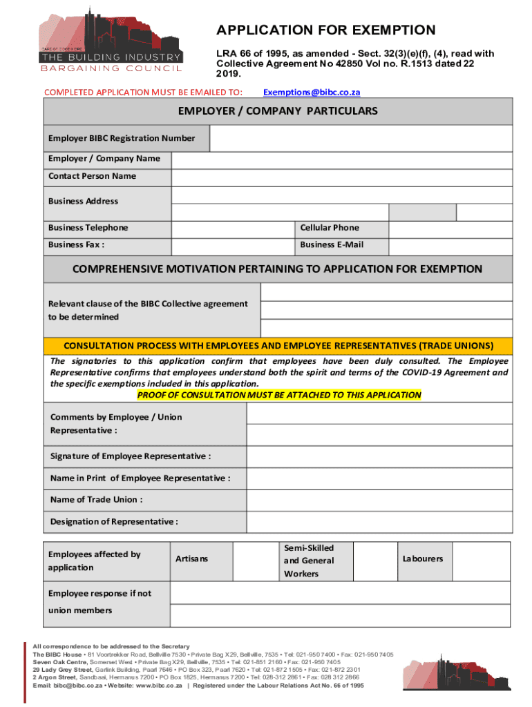 Fillable Online Labour Relations Act: Building Industry Bargaining ...