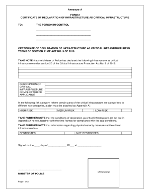 Fillable Online Annexure A FORM 2 CERTIFICATE OF DECLARATION OF ... Fax ...