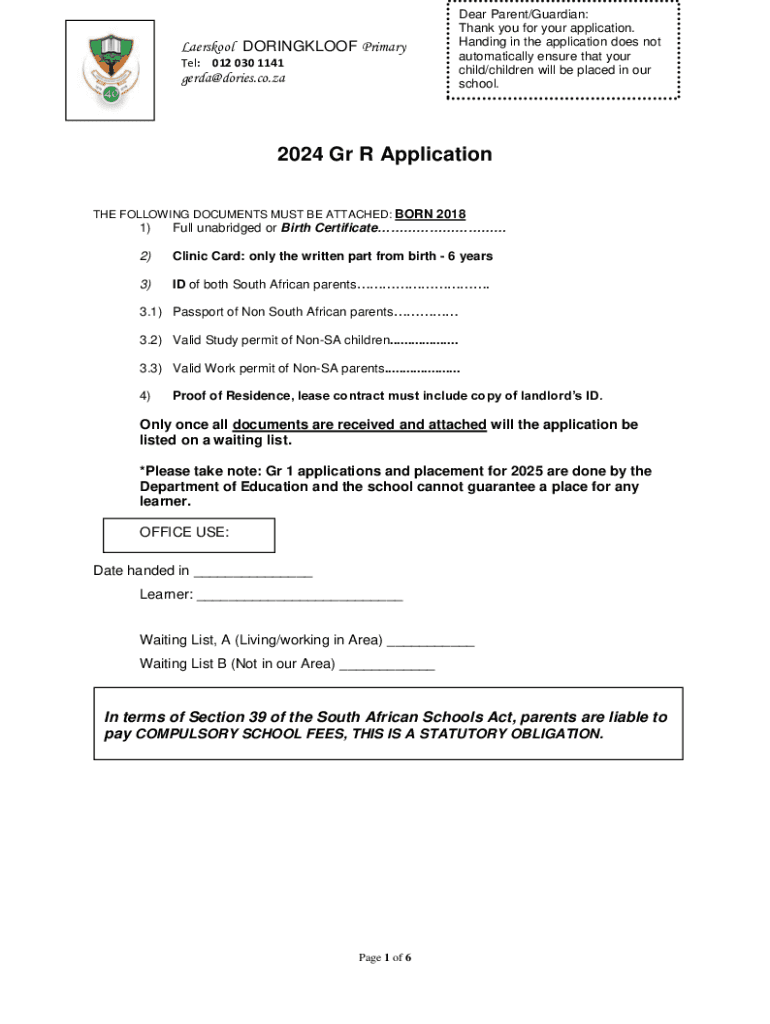 Fillable Online 2024 Gr R Application Fax Email Print - pdfFiller