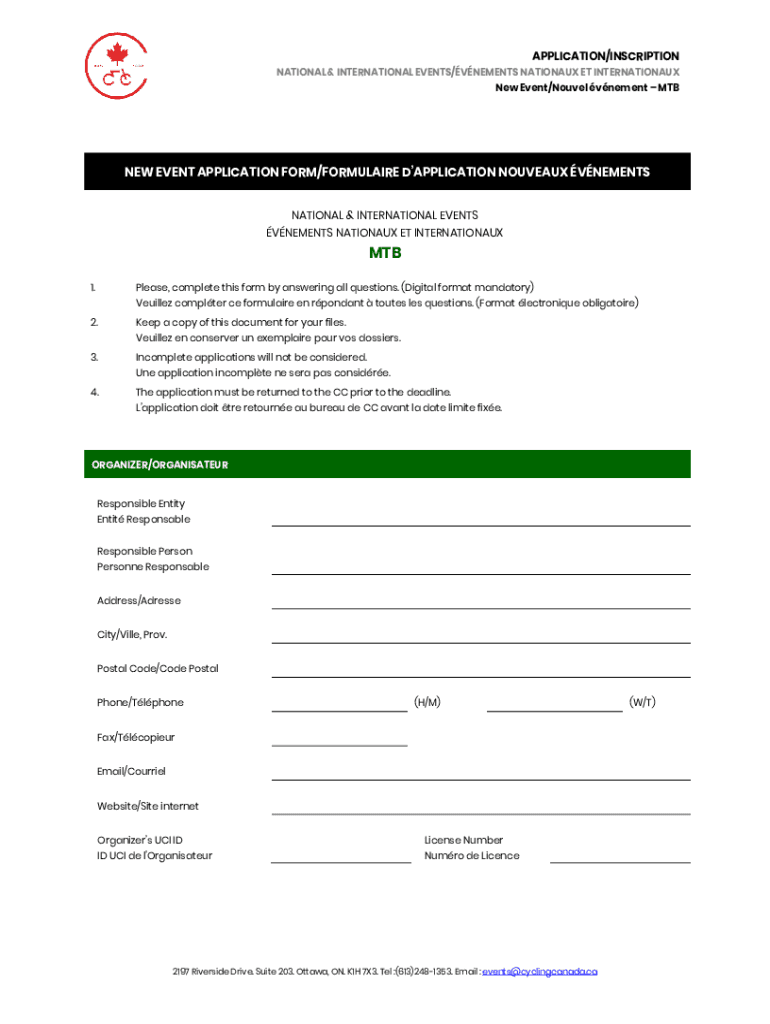 Remplissable En Ligne Fillable Online application form / formulaire d'inscription Fax Email ...