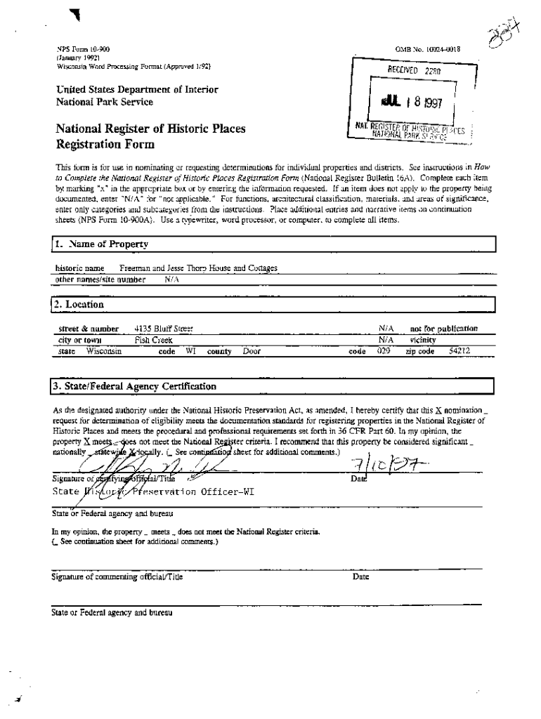 Fillable Online Guide to the Chippewa Valley National Register of ...