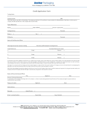 Fillable Online Credit Application Form 2023 Fax Email Print - pdfFiller