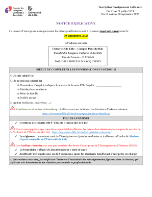 Remplissable En Ligne NOTICE EXPLICATIVE - Facult LCS - Universit de Lille Faxer Email Imprimer ...