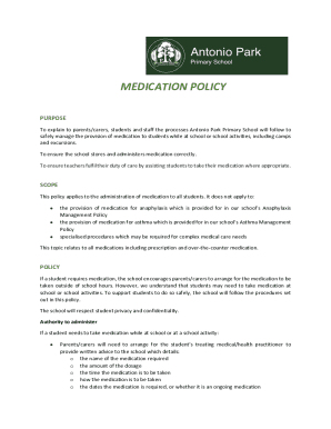 Fillable Online Administration of Medication policy Fax Email Print ...