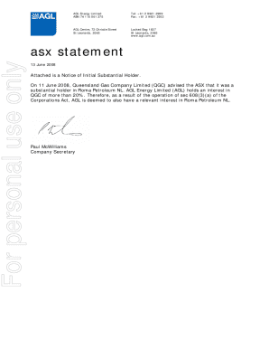 Fillable Online ASX Statement Form 603.doc Fax Email Print - pdfFiller