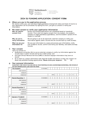 Fillable Online 2024 SU FUNDING APPLICATION: CONSENT FORM Fax Email Print - pdfFiller