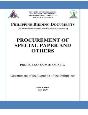 Fillable Online PROCUREMENT OF SPECIAL PAPER AND OTHERS Fax Email Print ...