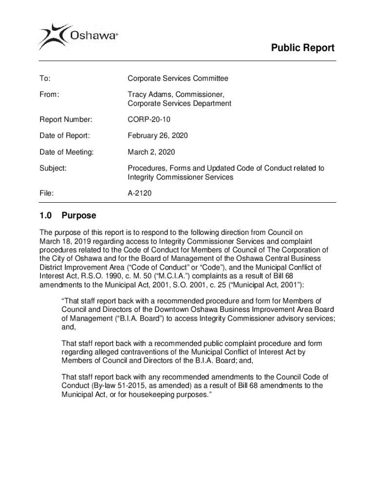 Fillable Online app oshawa Tracy Adams - Chief Administrative Officer - City of Oshawa Fax Email ...
