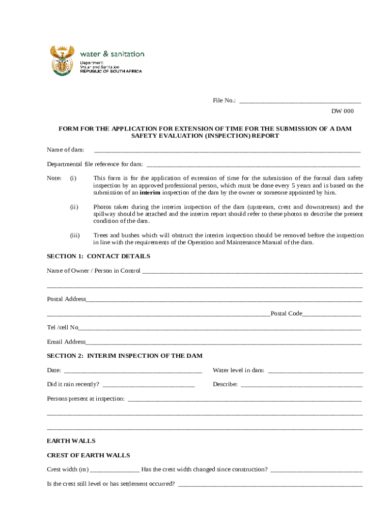 Dam Safety Review Panel (DSRP) Inspection Report of ... Doc Template ...