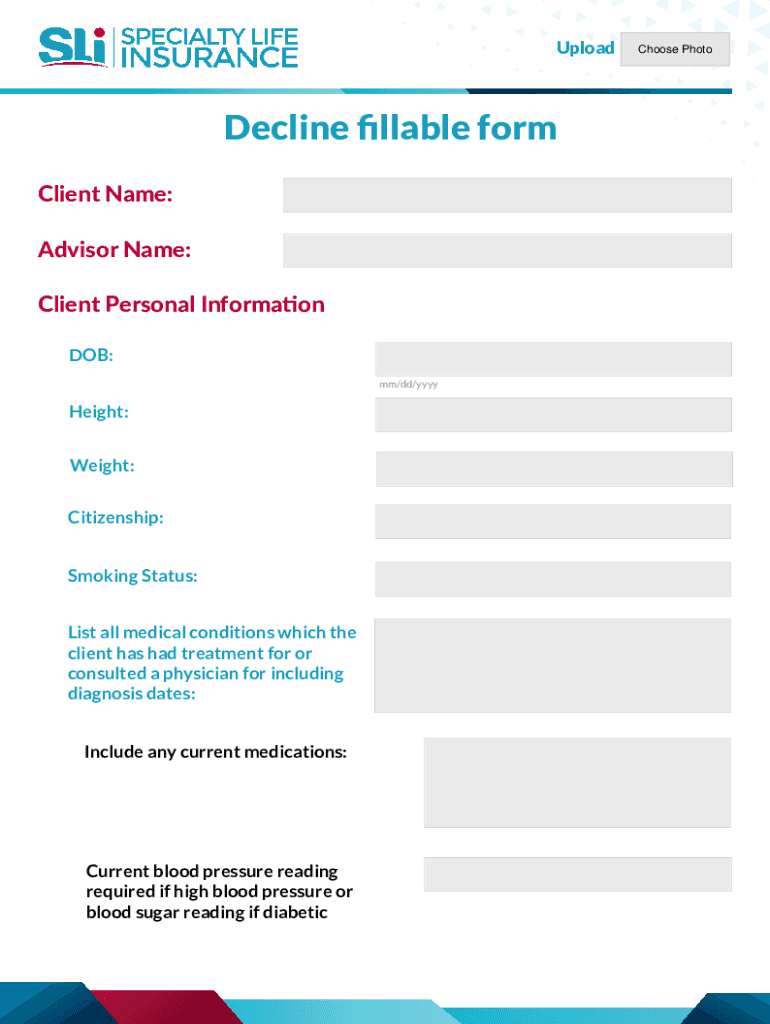 Fillable Online Decline fillable form Fax Email Print - pdfFiller