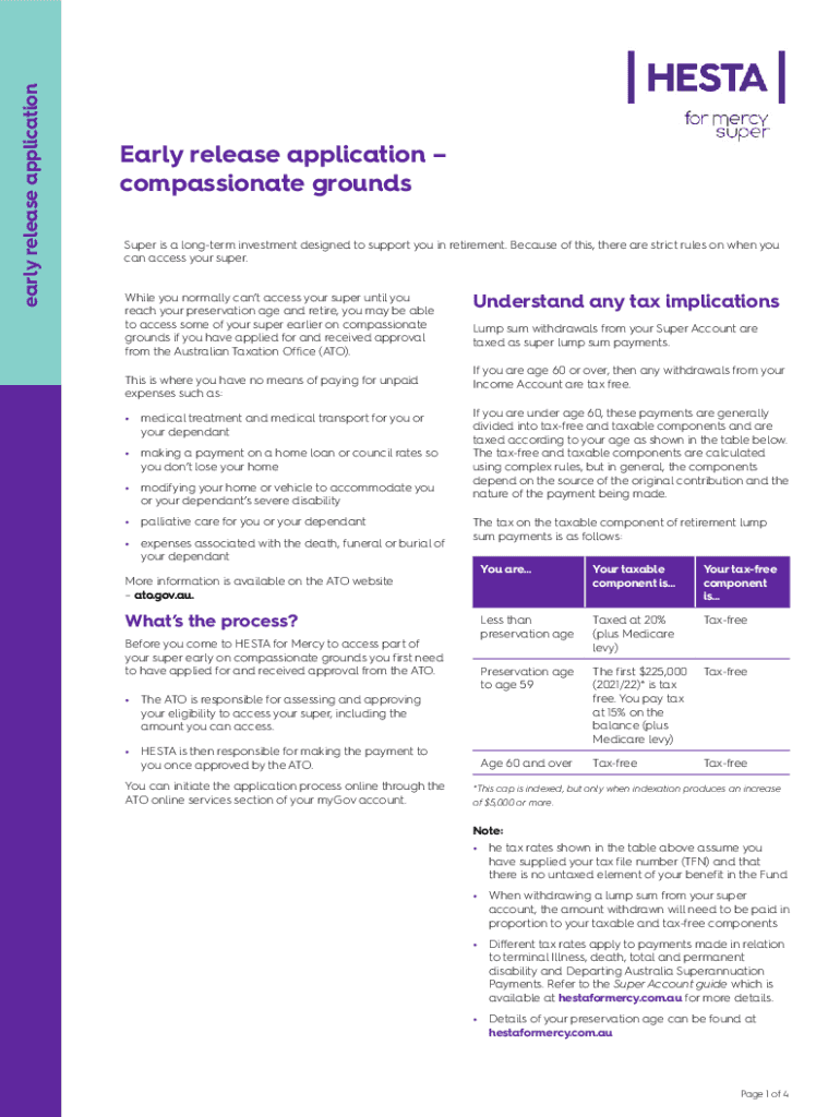 Fillable Online Early release application compassionate grounds Fax ...