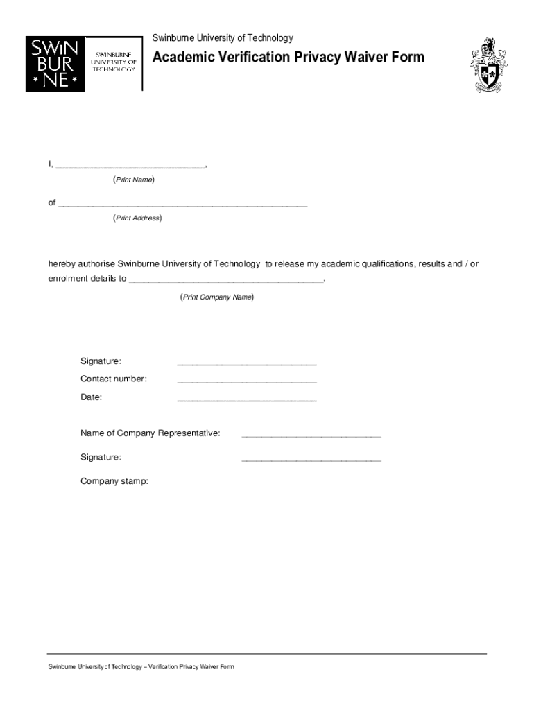 Fillable Online Academic Verification Request Form - Past Student Fax ...