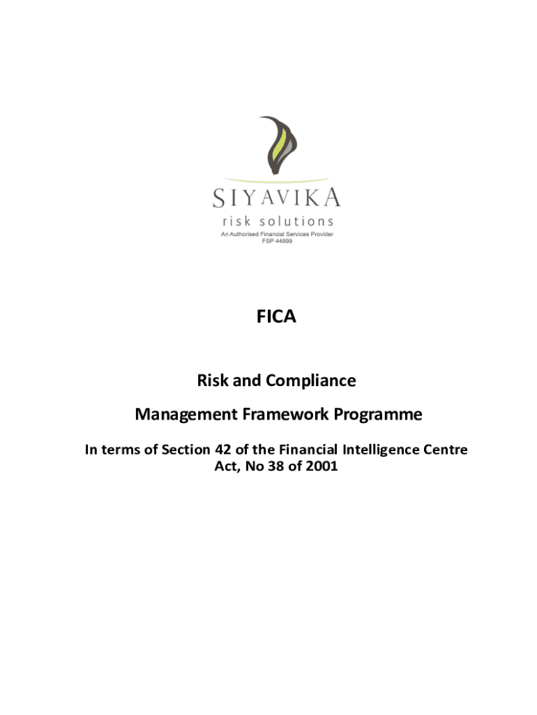 Fillable Online sample risk management and compliance programme ...