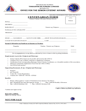 Fillable Online Office for Senior Citizens' Affairs (OSCA) Fax Email Print - pdfFiller