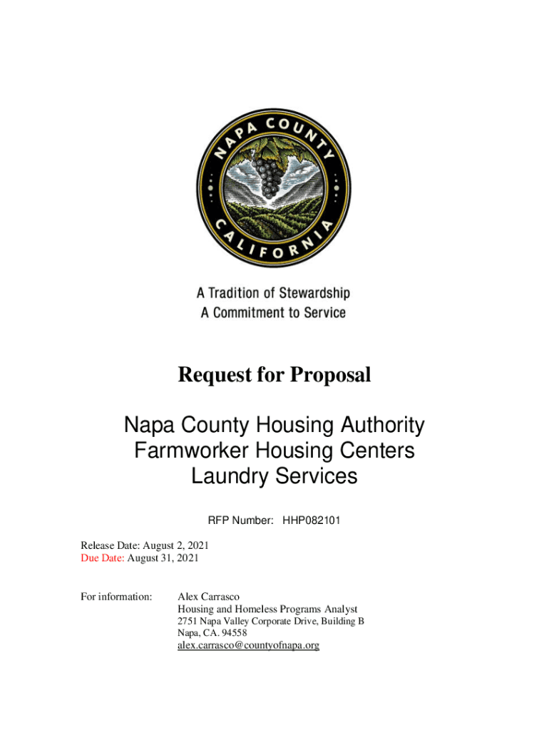 Fillable Online Request for Proposal Napa County Housing Authority Farmworker ... Fax Email ...
