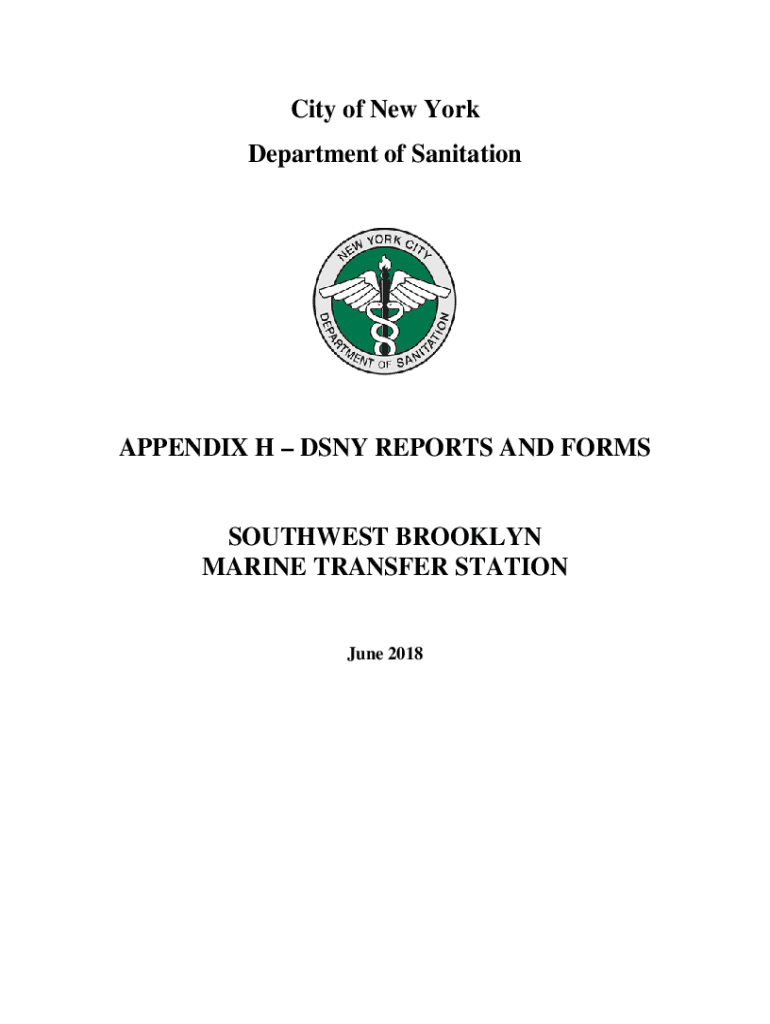 Fillable Online City of New York Department of Sanitation APPENDIX H - DSNY Fax Email Print ...