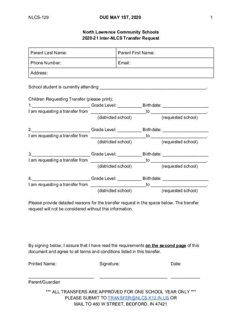 Fillable Online Family Resources / School Transfers Fax Email Print - pdfFiller