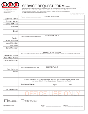 Fillable Online SERVICE WARRANTY REQUEST FORM.ai Fax Email Print ...