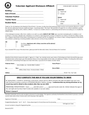Fillable Online Volunteer Affidavit Fax Email Print - pdfFiller