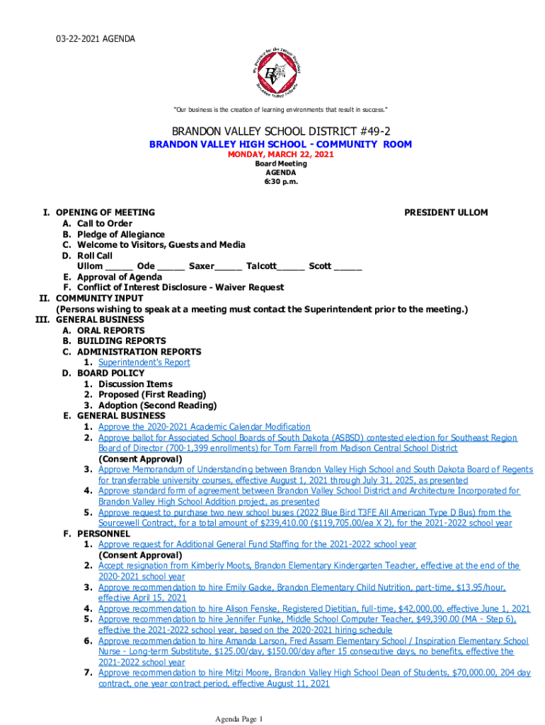 Fillable Online Brandon Valley High School - SD Boards and Commissions ...