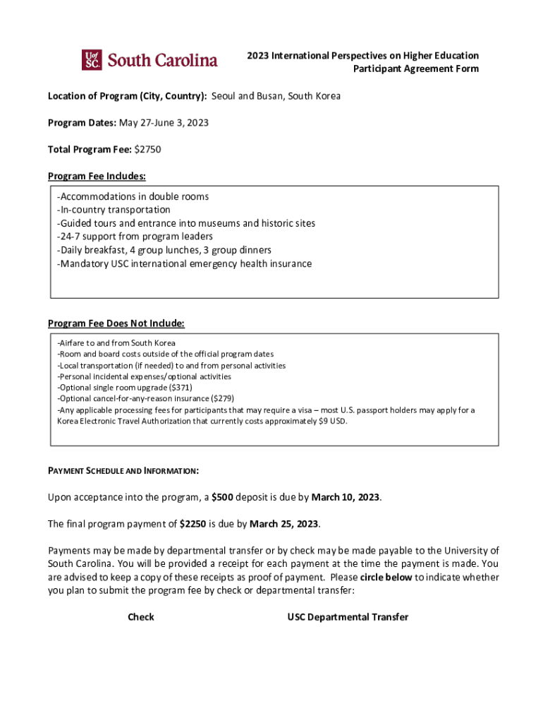 Fillable Online University Study in South Korea: Korea University, Seoul Fax Email Print - pdfFiller