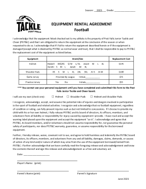 Fillable Online EQUIPMENT RENTAL AGREEMENT Football - cloudfront.net ...
