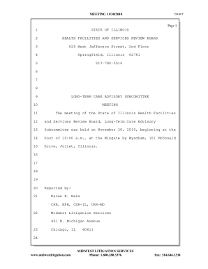 Fillable Online hfsrb illinois Meeting Transcript Fax Email Print ...