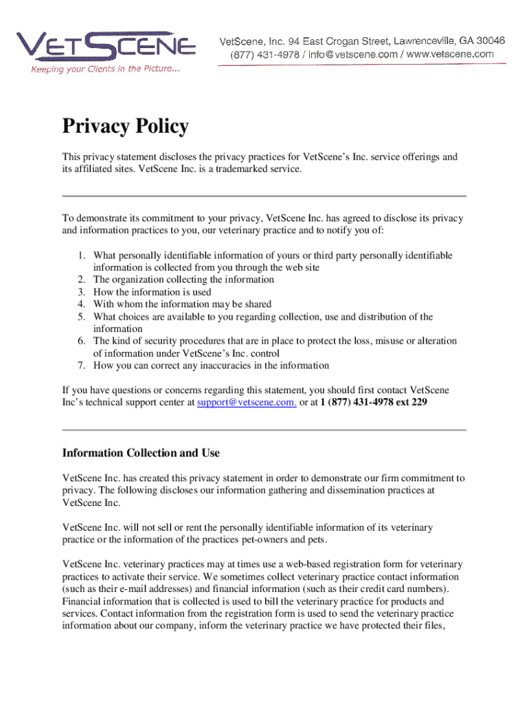 Fillable Online PrivacyPolicy - template.doc Fax Email Print - pdfFiller